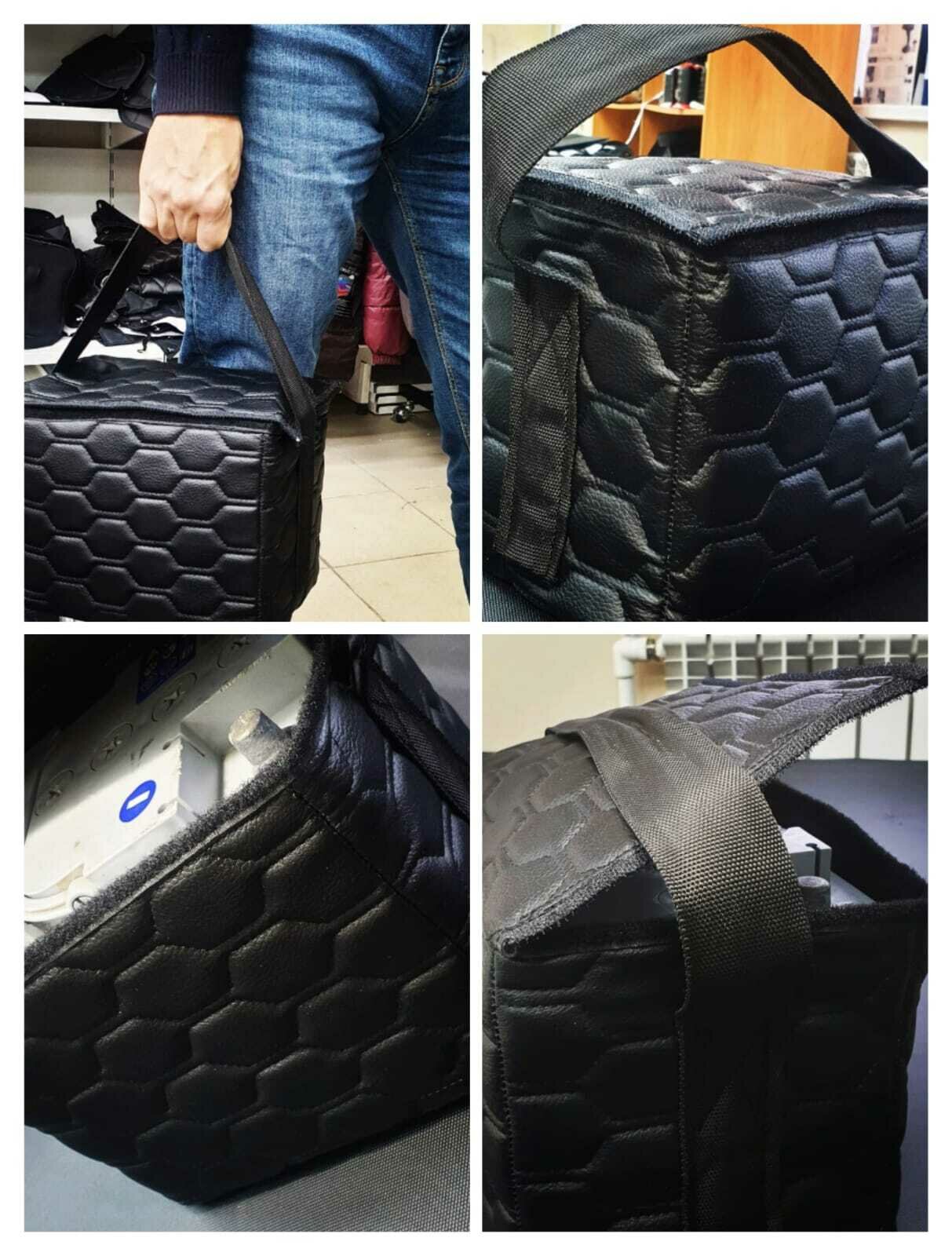 Чехол для аккумулятора автомобиля с дном и ручкой утеплитель аккумулятора, (60- А/Ч) (242x175 x190 )