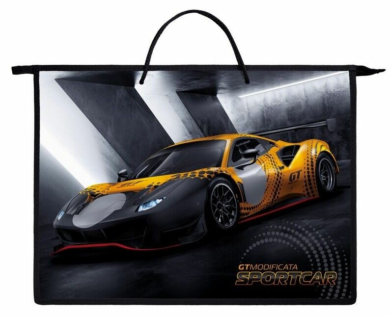 Папка для чертежей и рисунков A3 Hatber "Super car" с ручками на молнии