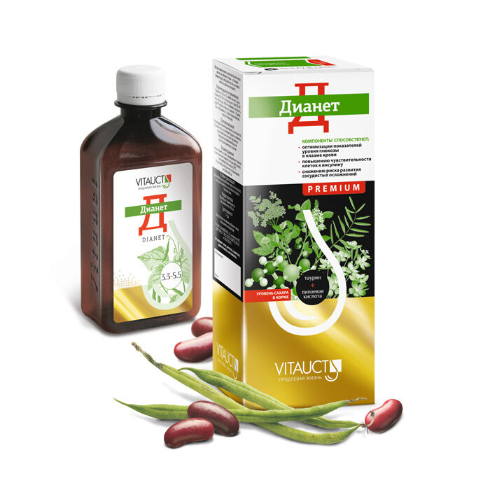 Дианет Премиум Витаукт 250 мл, Помогает поддерживать уровень сахара в норме