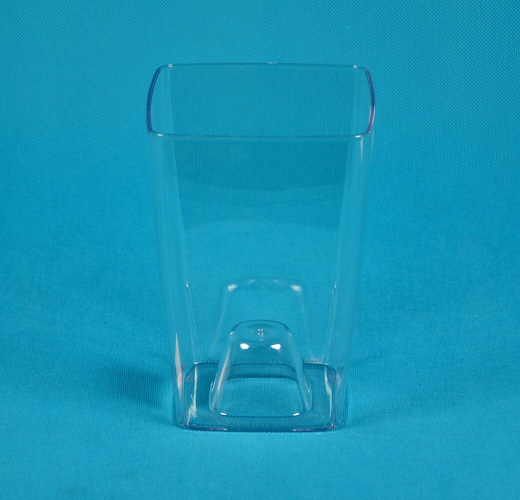 Кашпо орхидейное Сильвия 1,4л Прозрачное d12,5см, h18см (квадратное)