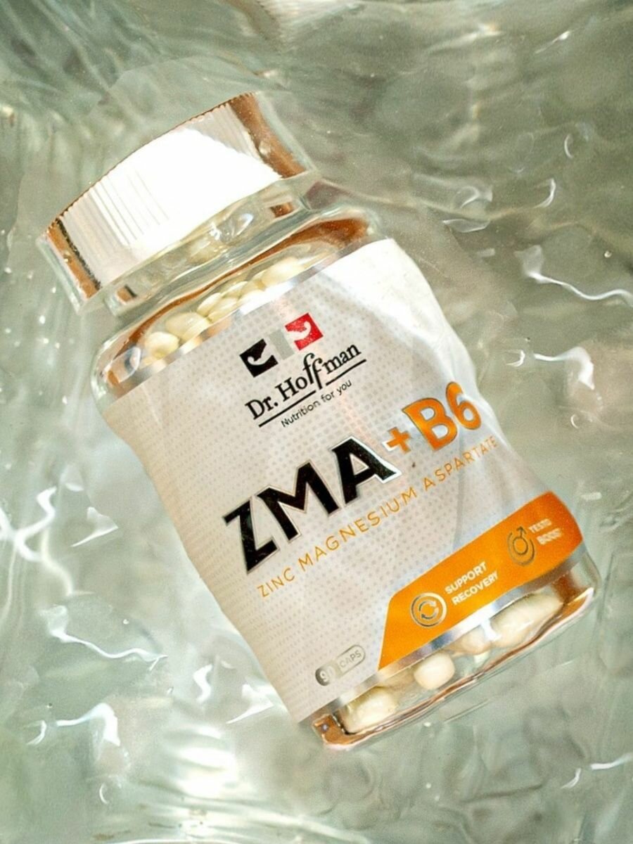 Бустер тестостерона Dr. Hoffmann ZMA+B6, 90 капсул, без вкуса — фото 1