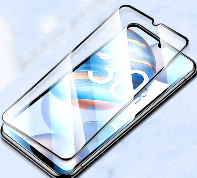 3D/5D защитное, изогнутое стекло MyPads 5D Forti Glass для Honor X30i / Honor X8 с закругленными изогнутыми краями, которое полностью закрывает экр.