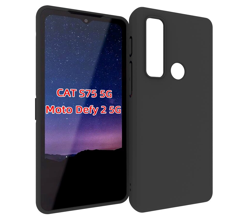 Задняя панель-чехол-накладка MyPads Morbido для Motorola Defy 2 / CATerpillar S75 ультра-тонкая полимерная, черная