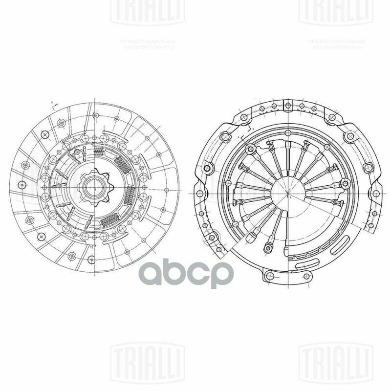 Сцепление в сборе (кмпл. без муфты) OPEL Astra J (09-) 1.4T Trialli арт. FR 2110