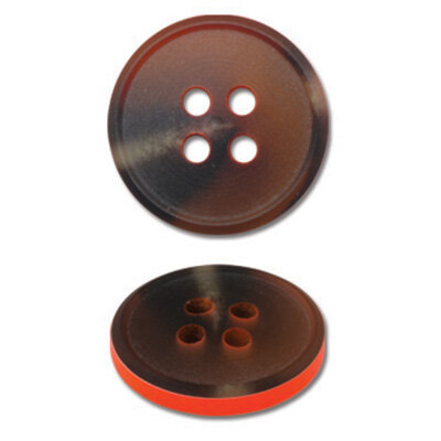 Пуговица "Gamma" DX 0057 24 " ( 15 мм) №568/523 коричневый/оранжевый