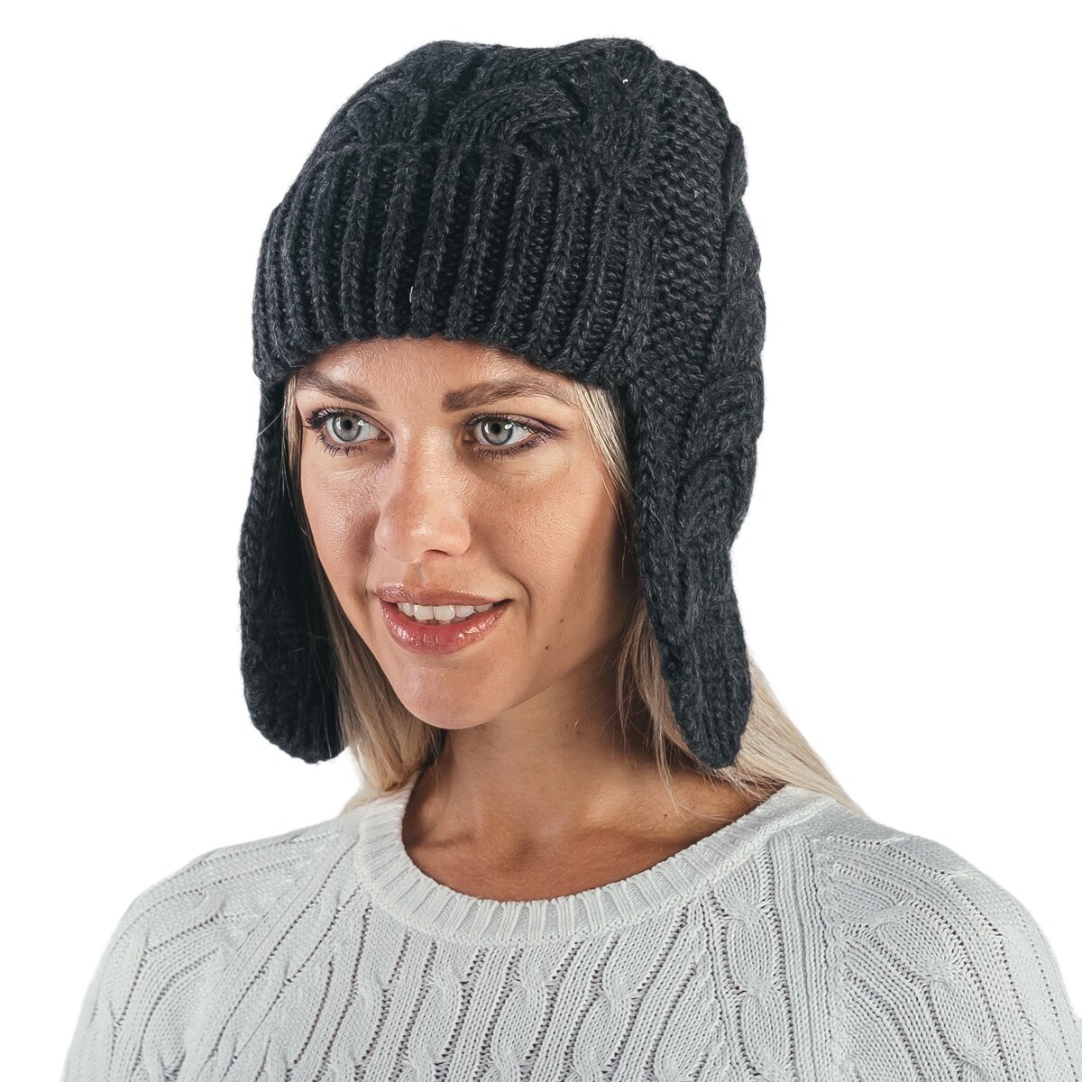 Шапка-ушанка для женщин