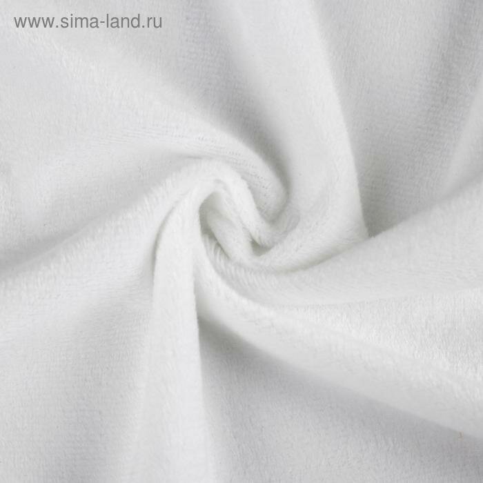 Отрез для рукоделия, плюш, белый, 53×50 см