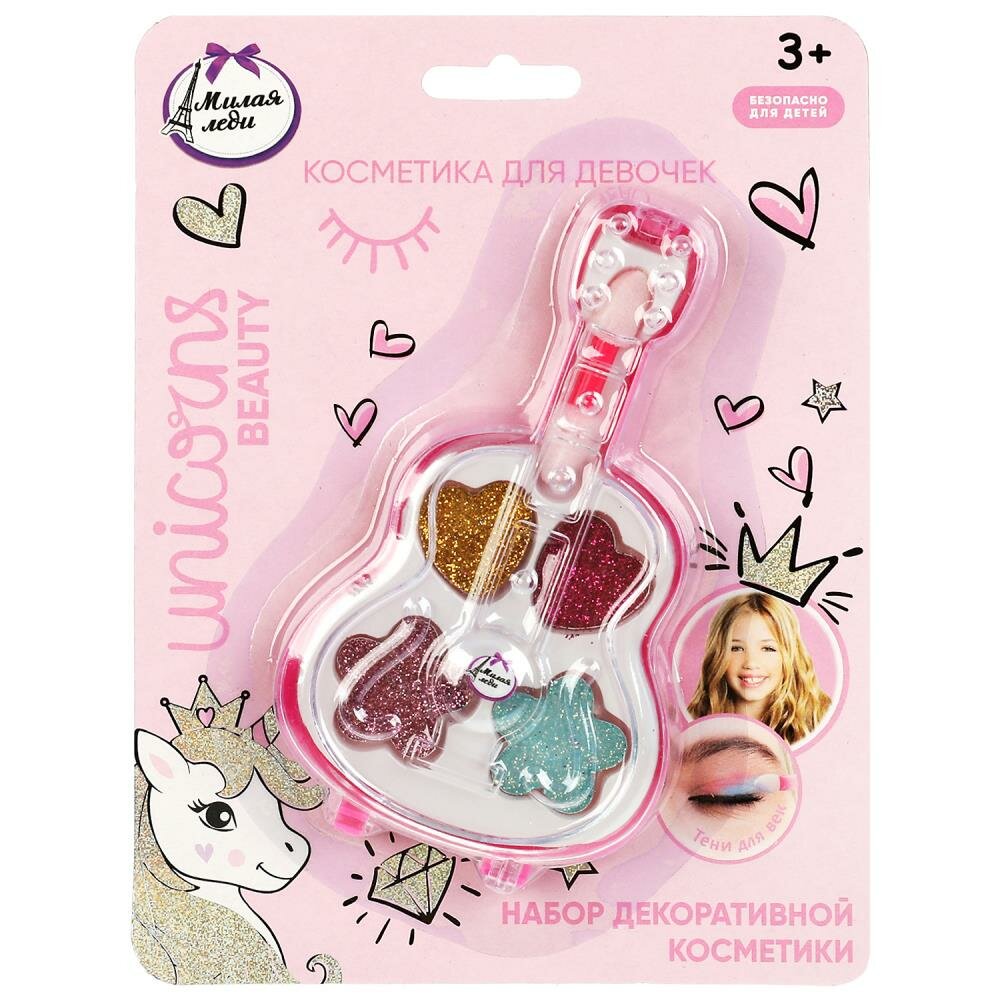Косметика для девочек Палетка теней для век с блестками Милая Леди 70536I-UNI-ML