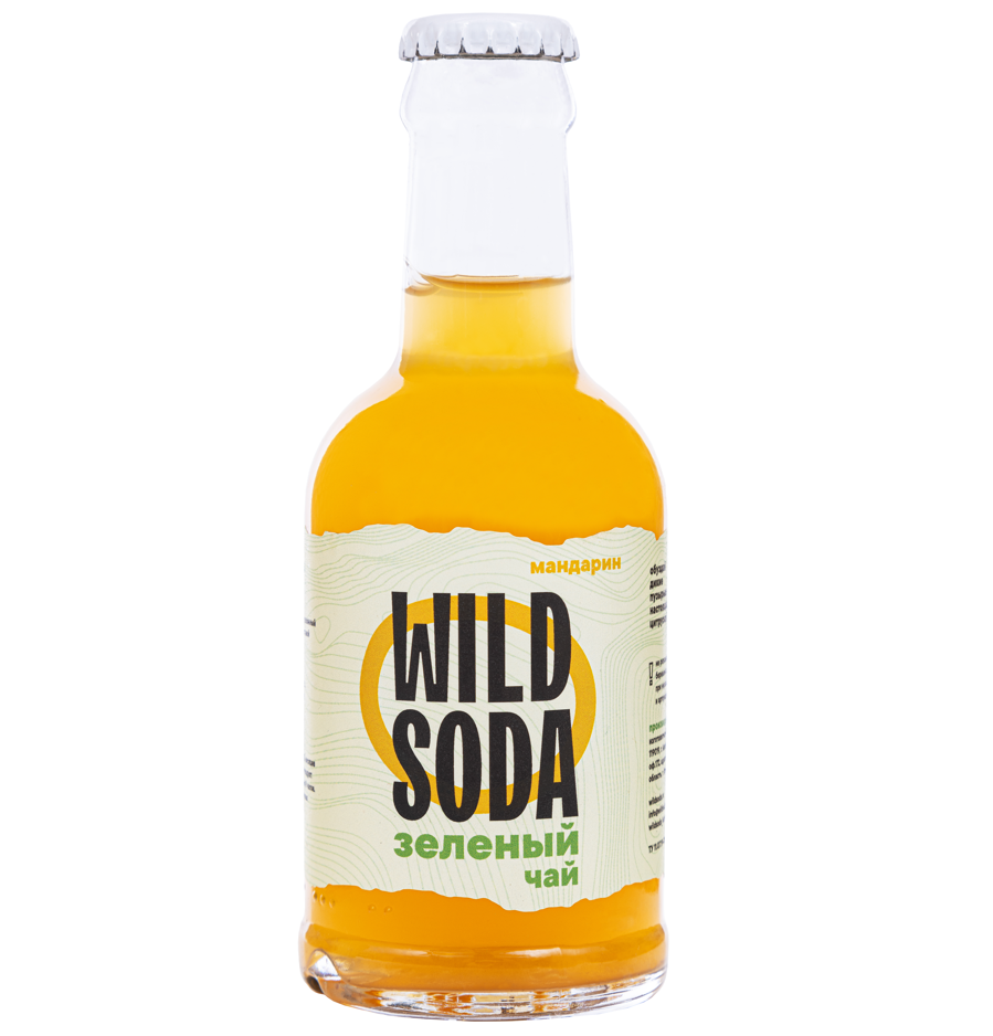 "WILDSODA" - Холодный зеленый чай с мандарином 20 бутылок