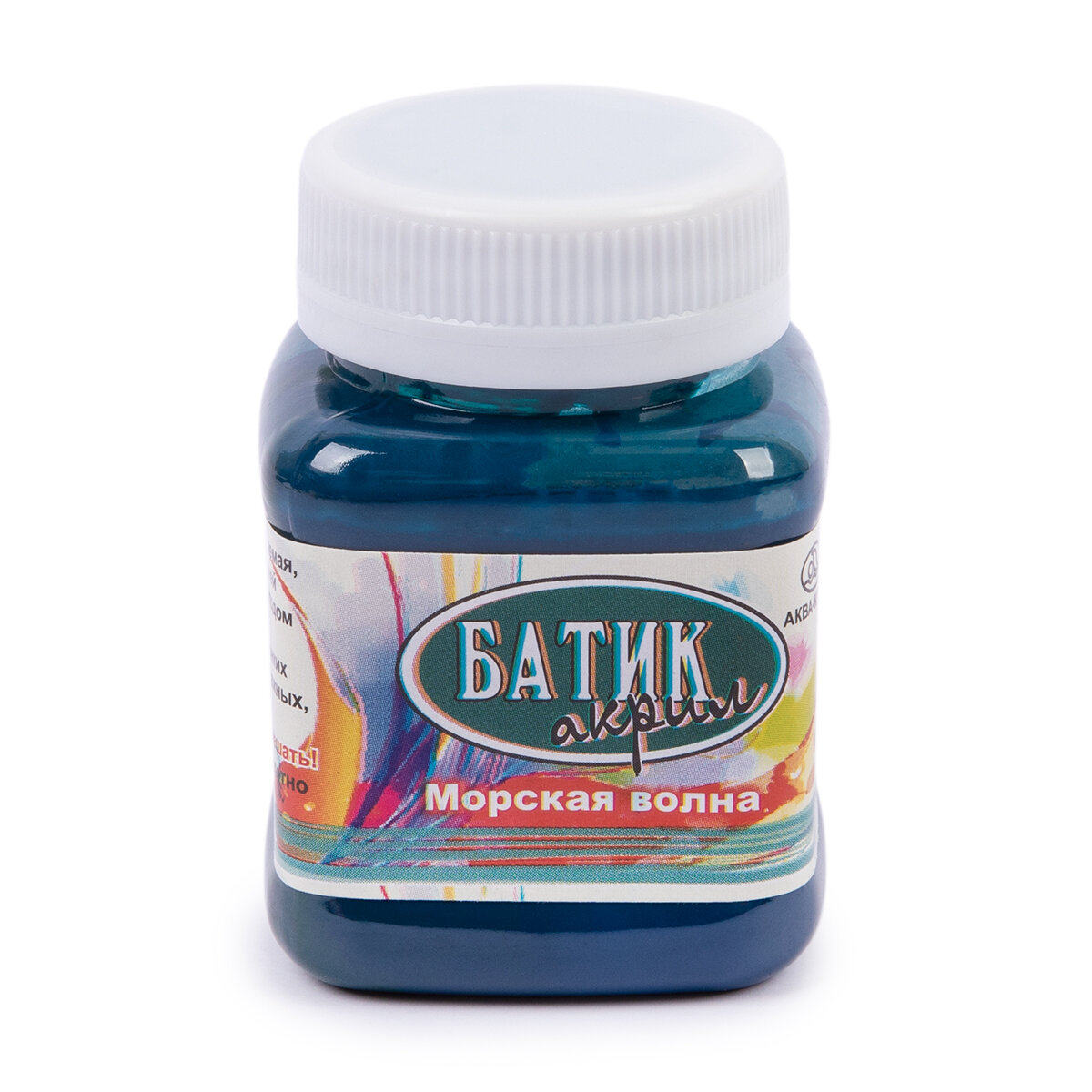 Аква-колор К3321-TU18 Краска для росписи в стиле батик морская волна 80 мл на водной основе