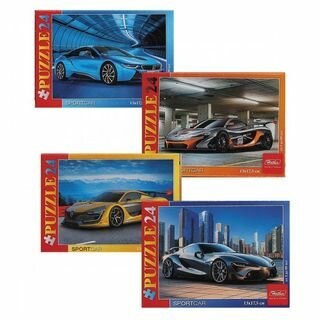 Пазлы 24 элемента А5ф 130х175мм 4 дизайна серия -Sport car- (24ПЗ5)