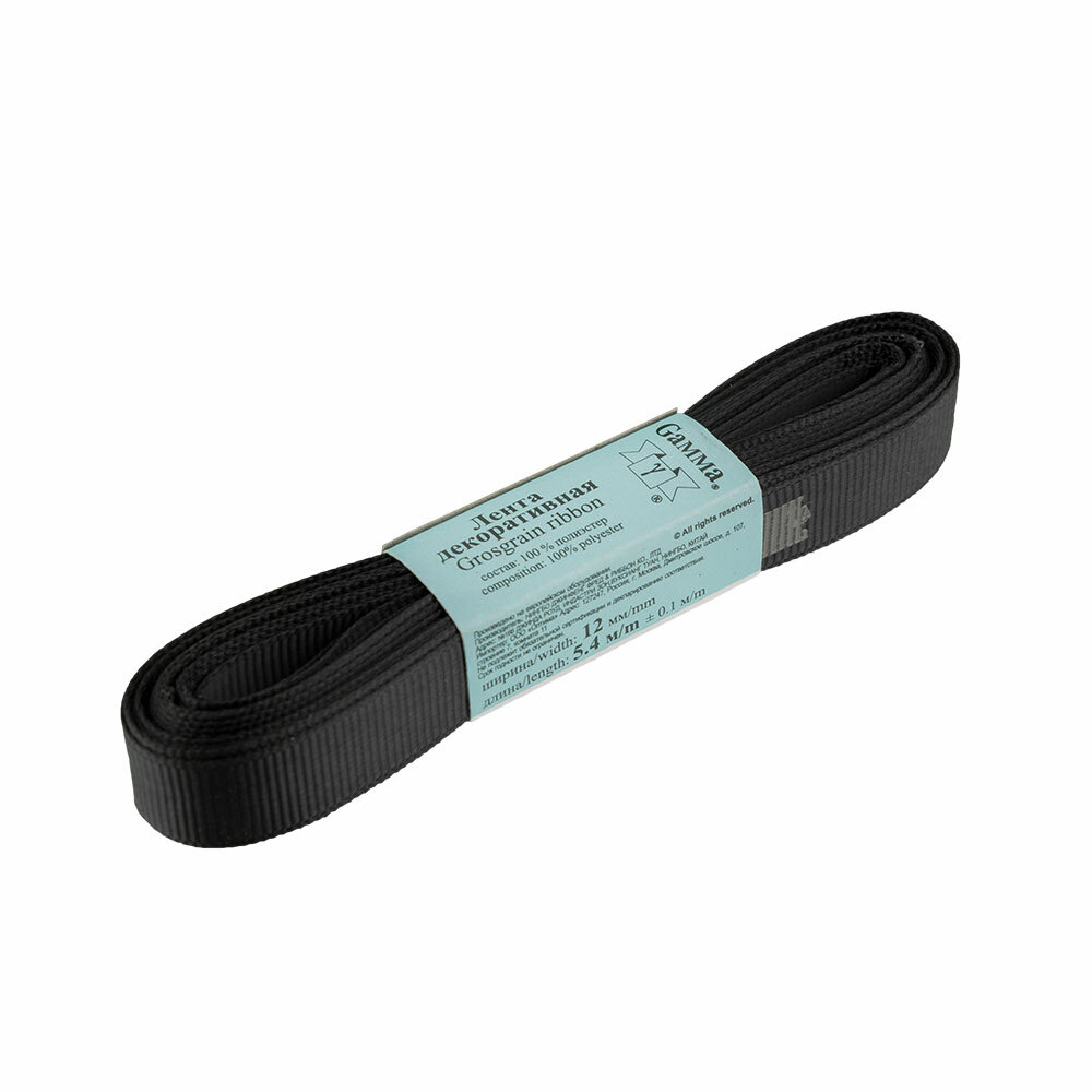 Репсовая лента "Gamma" GR-12 12 мм 5.4 м №006 розовато-лиловый