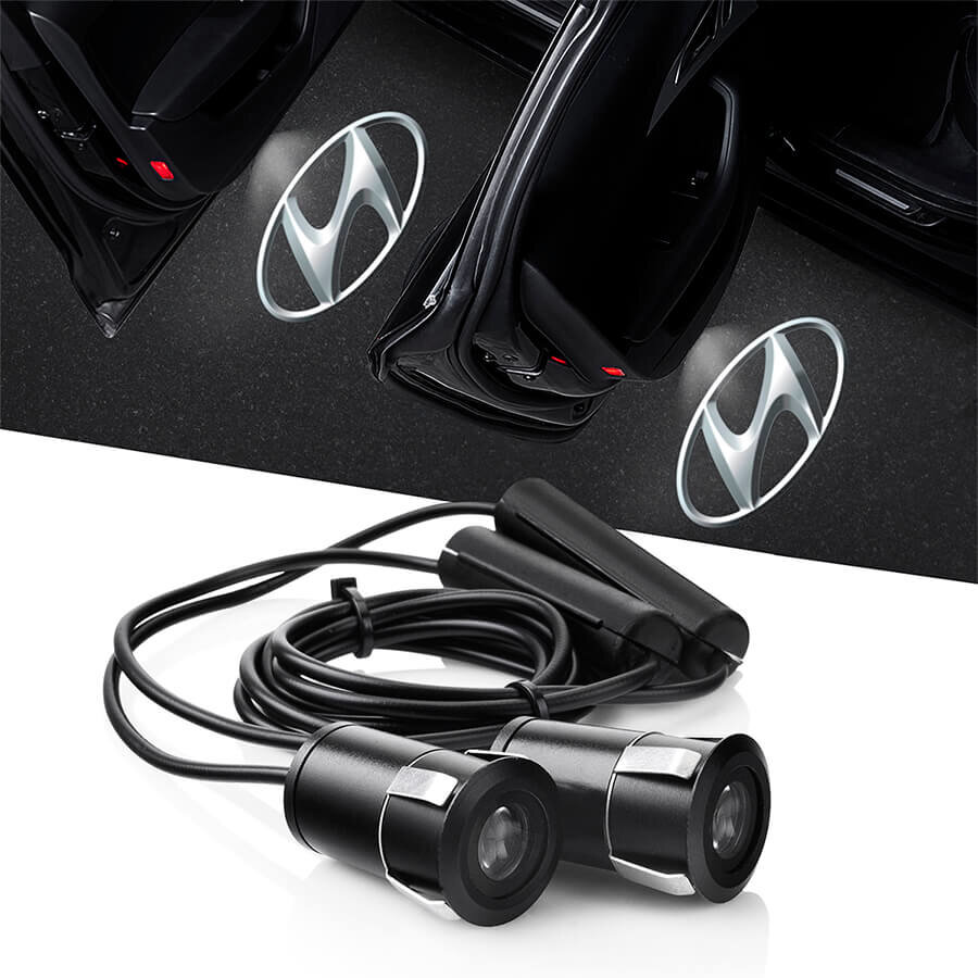 Проектор логотипа в двери авто врезной ElectroKot G7 7W для Hyundai тип 2 2 шт