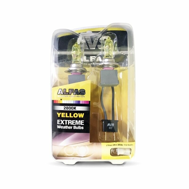 Газонаполненные лампы AVS ALFAS Extreme Weather 2800К H7 12V 85W, комплект 2+2 (W5W) шт.