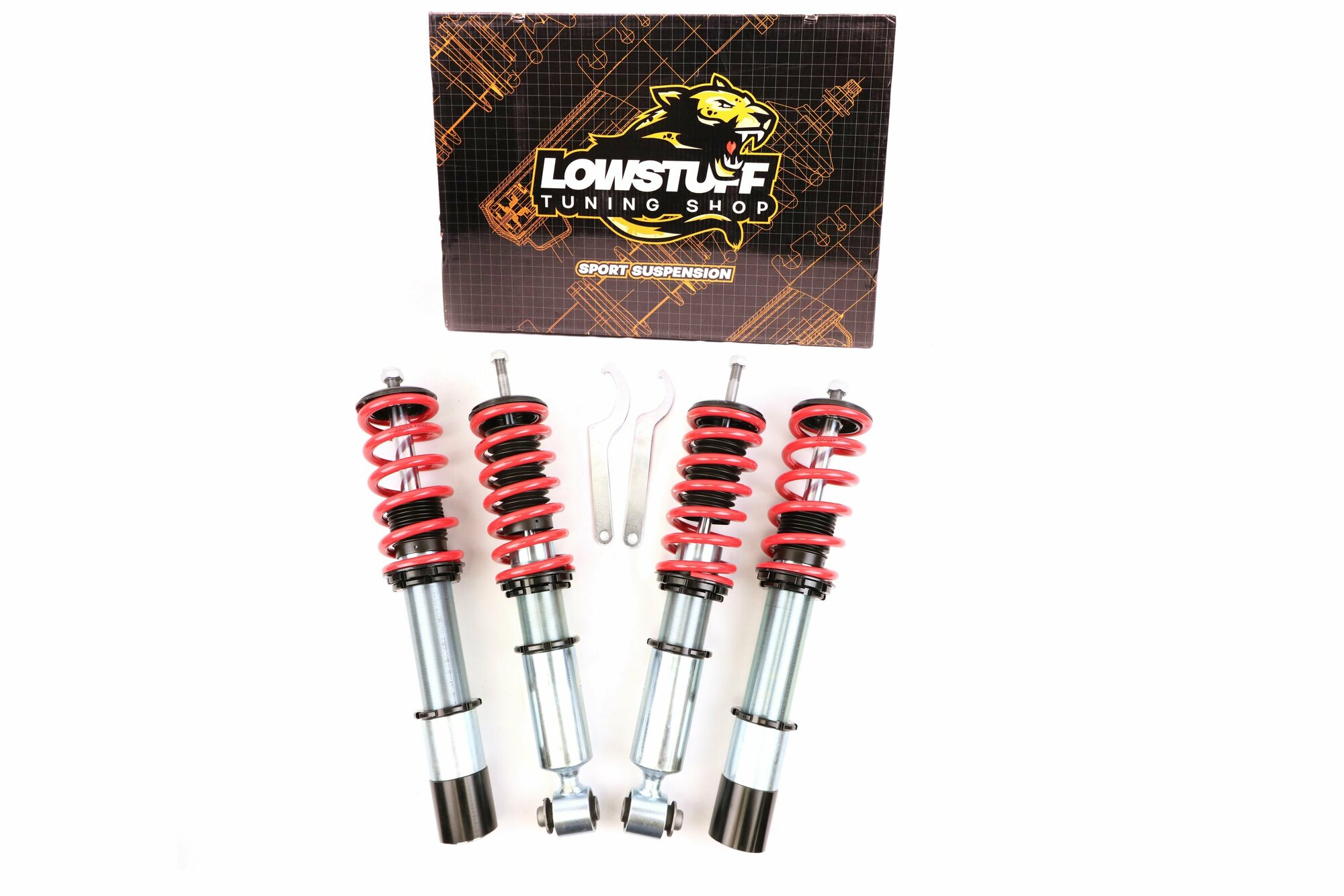Винтовая подвеска BMW E60 RWD койловеры с регулировкой высоты и жесткости LOWSTUFF EVO-II LSCSBM082