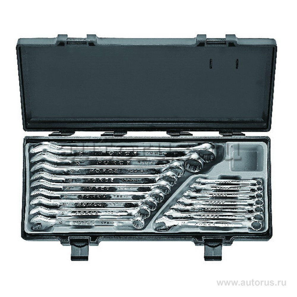 Набор ключей комбинированных, 6-24 мм, кейс, 16 предметов, Force, артикул 5161