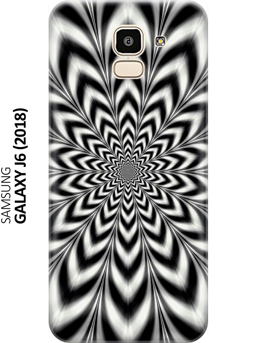 Силиконовый чехол Черно-белая иллюзия на Samsung Galaxy J6 (2018) / Самсунг Джей 6 (2018)