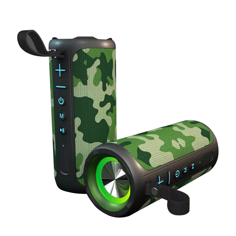 Беспроводная Bluetooth 5.1 колонка Cyboris 20W с двумя динамиками, цветная TWS колонка, портативная для улицы, с длительным временем работы от батареи, оптовая продажа аудио