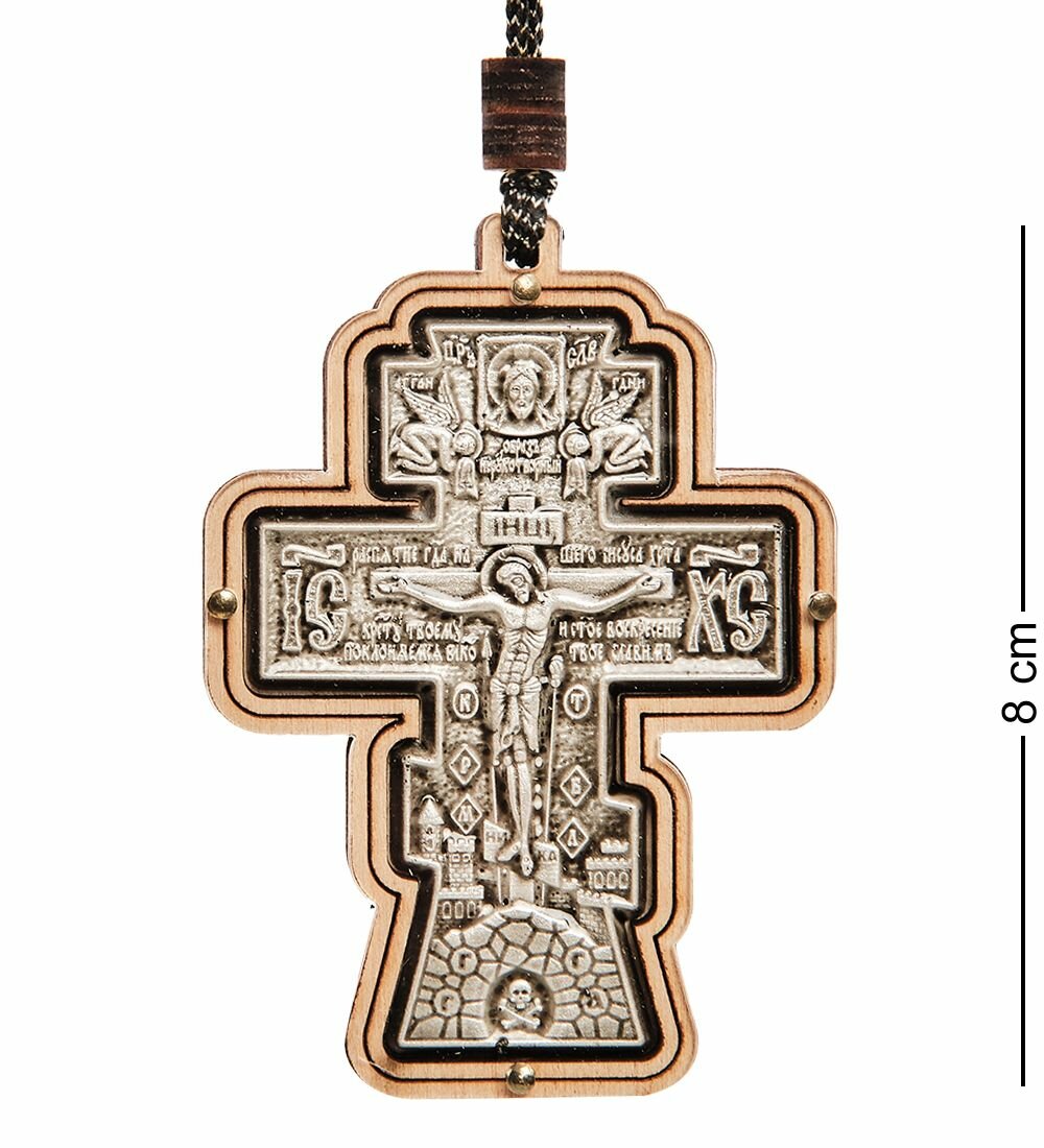 Подвеска в машину "Крест" деревянный