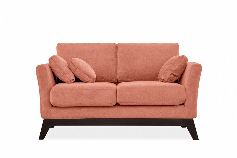 Прямой диван тахта Дублин 2 нераскладной Розовый Велюр, 140х81х78 см