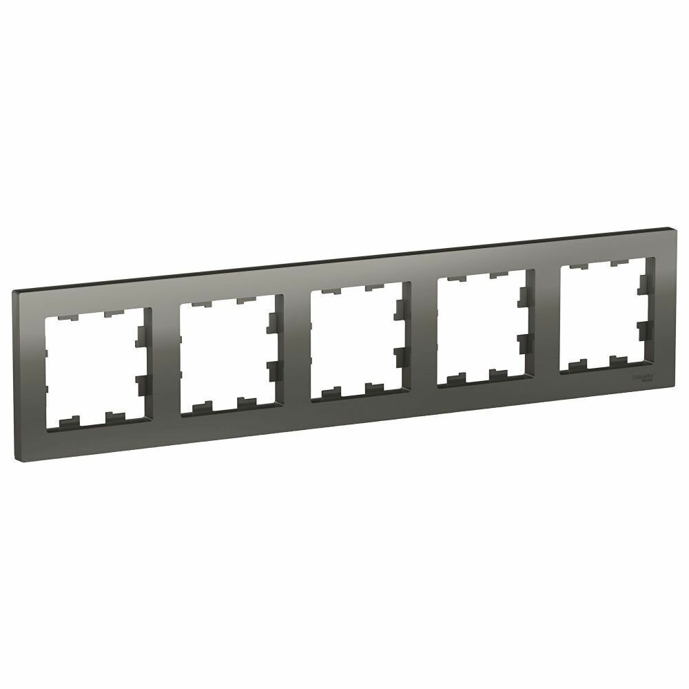 Рамка Schneider Electric AtlasDesign ATN000905, для электроустановок, сталь, 5 постов