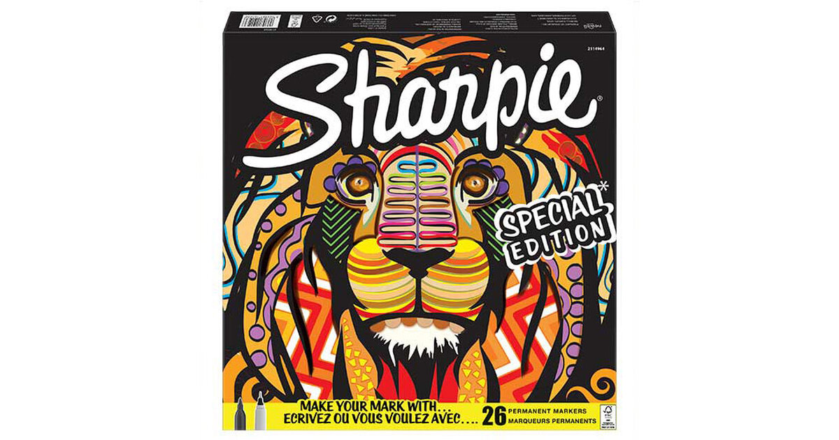 Sharpie набор перманентных маркеров Лев, 26 шт, ассорти, 0.9 мм, 26 шт.