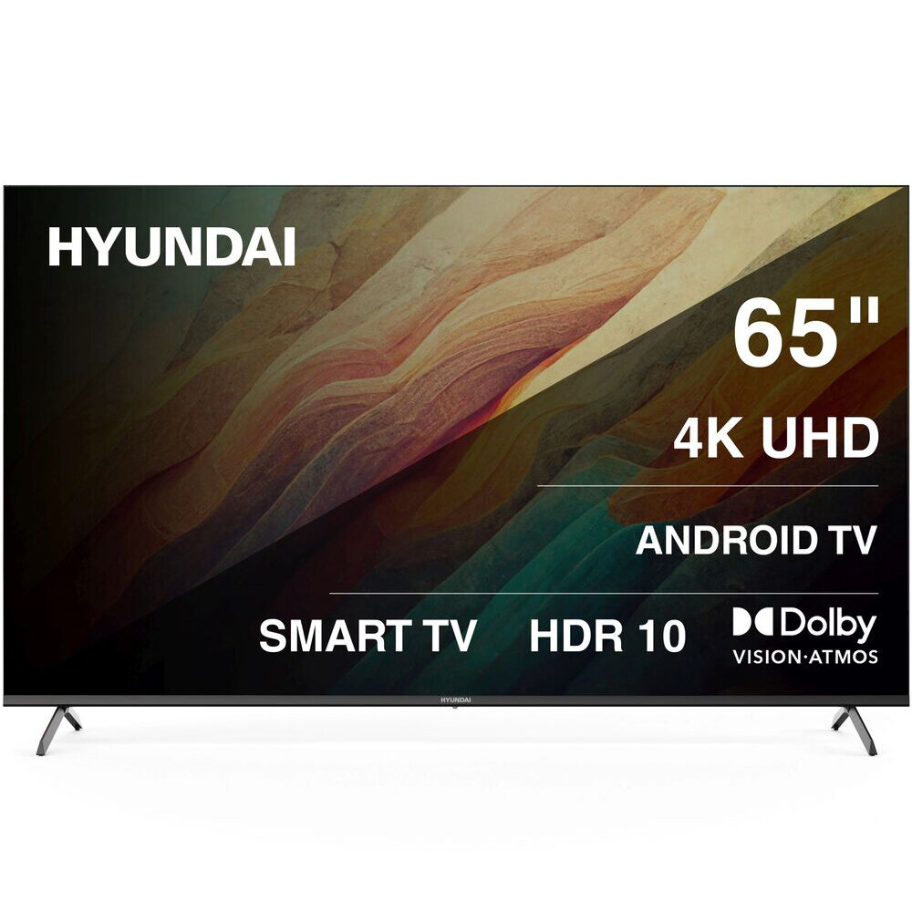 Телевизор Hyundai Android TV H-LED65BU7009, 65", LED, 4K Ultra HD, Android TV, черный