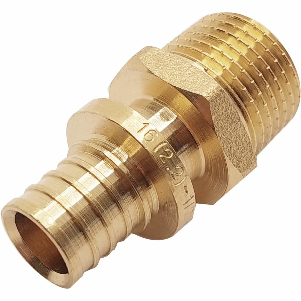 Переходник 1/2"x16 мм НР латунь