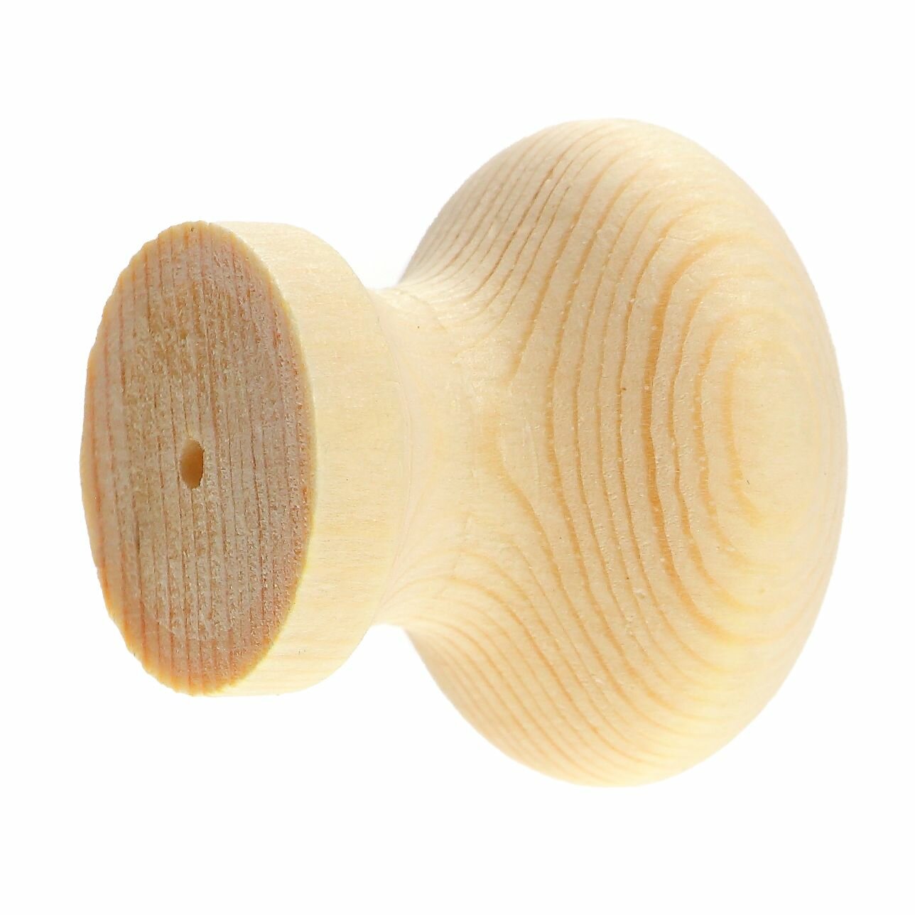 Ручка-кнопка мебельная деревянная из сосны 28*28, 20 шт/уп.