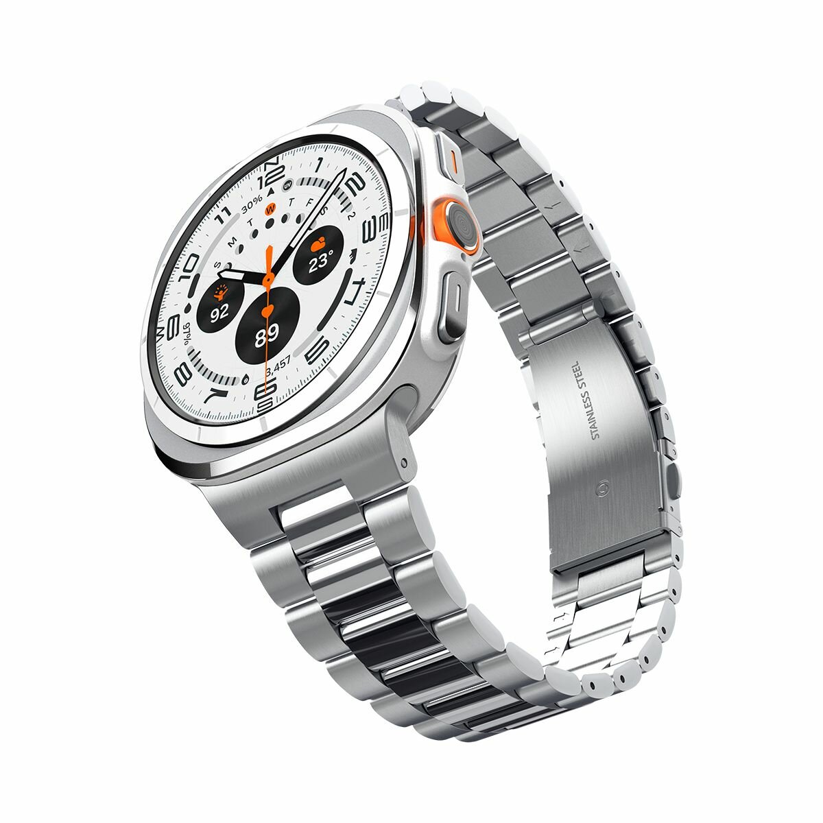 Ремешок Spigen на Galaxy Watch Ultra (AMP08823) Modern Fit 316L / Спиген Ремешок для Галакси Вотч Ультра Серебристый