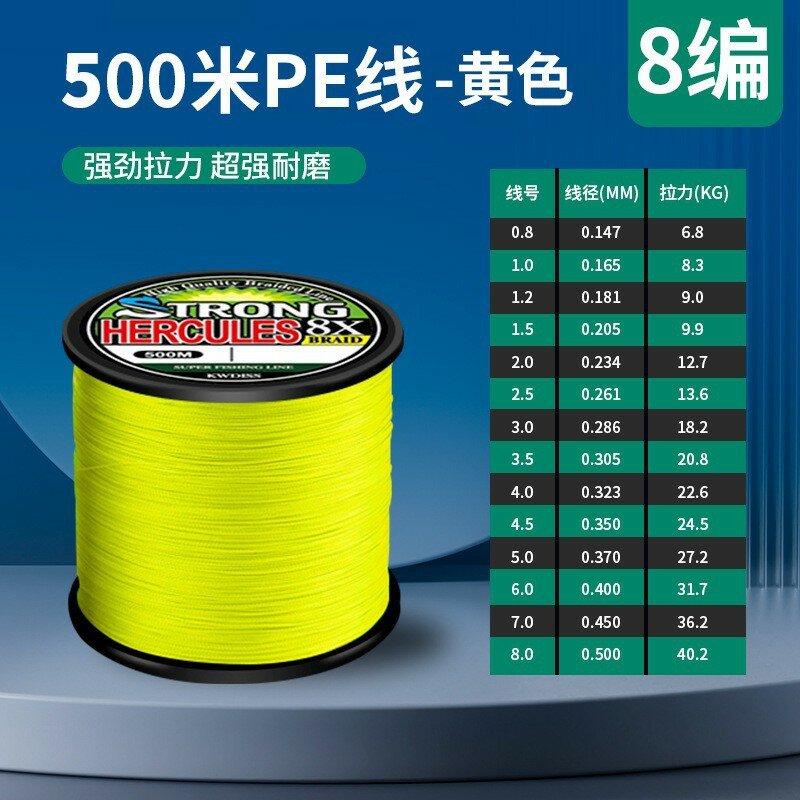 Оптовая продажа рыболовной лески для международной торговли, 8-жильная леска из полиэтилена, леска из дайнимы, плетеная леска 500m, леска для морской рыбалки, леска для воздушных змеев, рыболовное снаряжение.