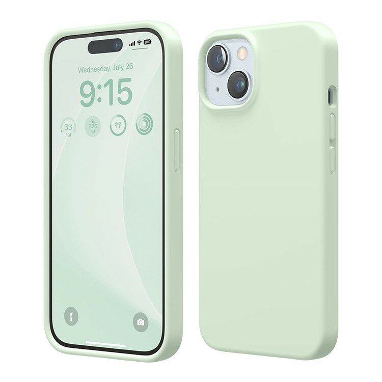 Elago силиконовый чехол для iPhone 15, Soft silicone (Liquid) Soft Mint