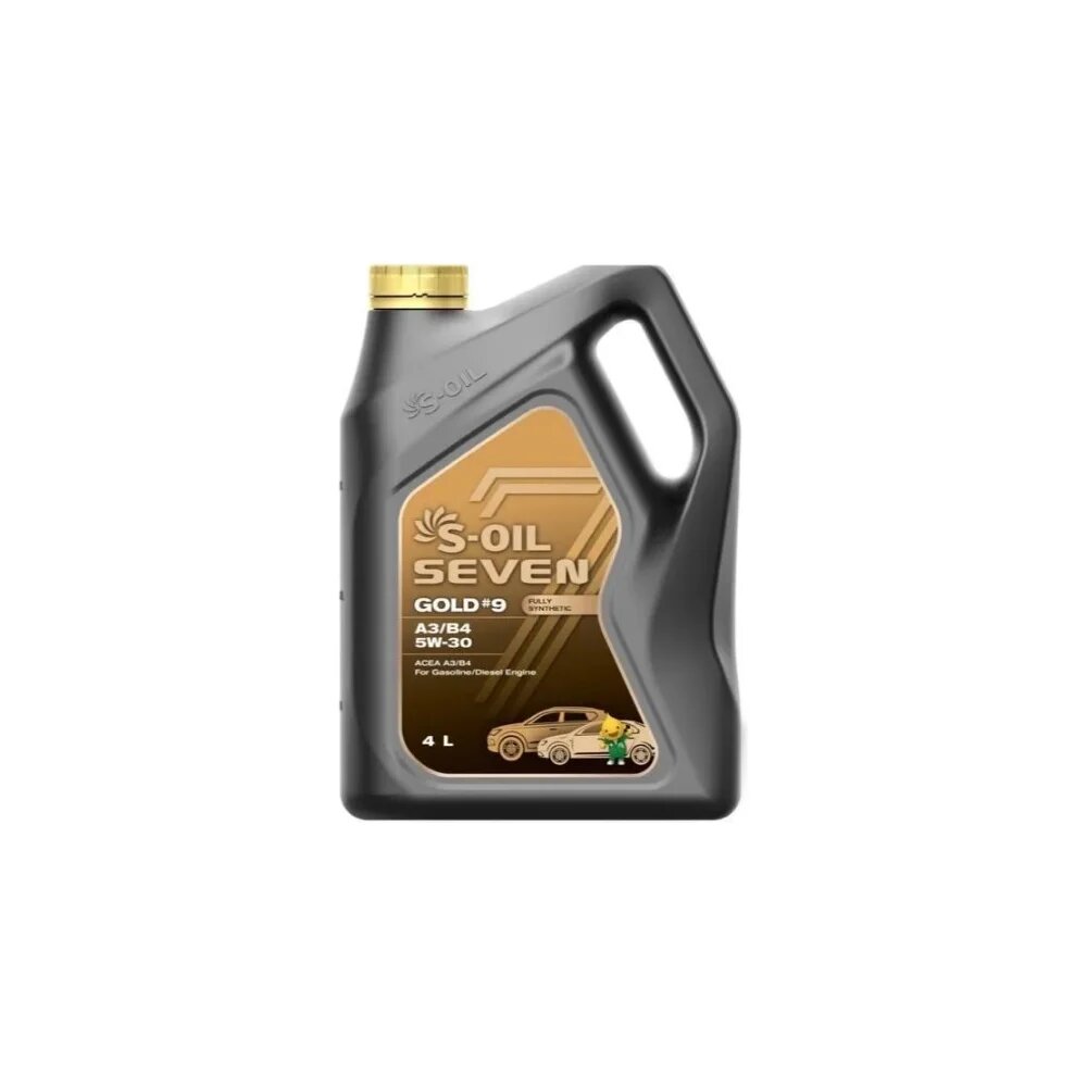 Моторное масло S-OIL SEVEN GOLD #9 A3/B4, 5W-30, синтетика, 4л E107773