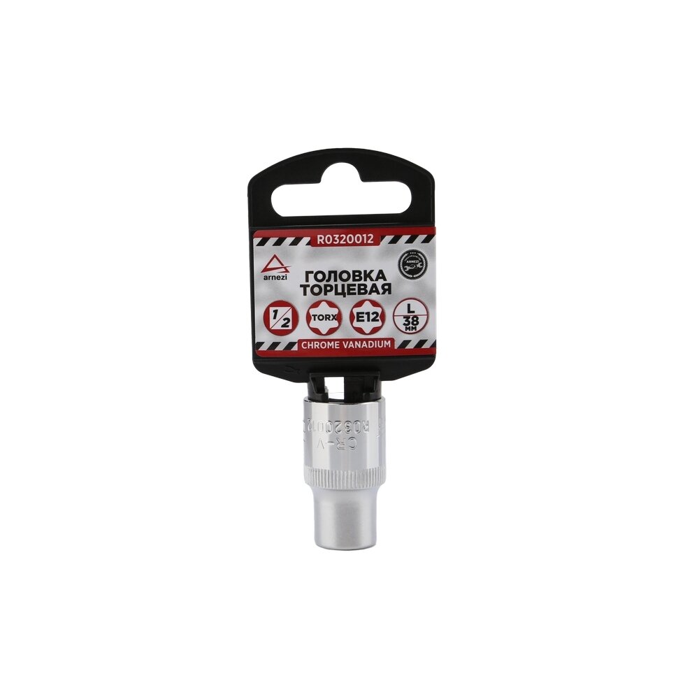 Головка 1/2" внешний TORX Е12 L 38 мм на холдере