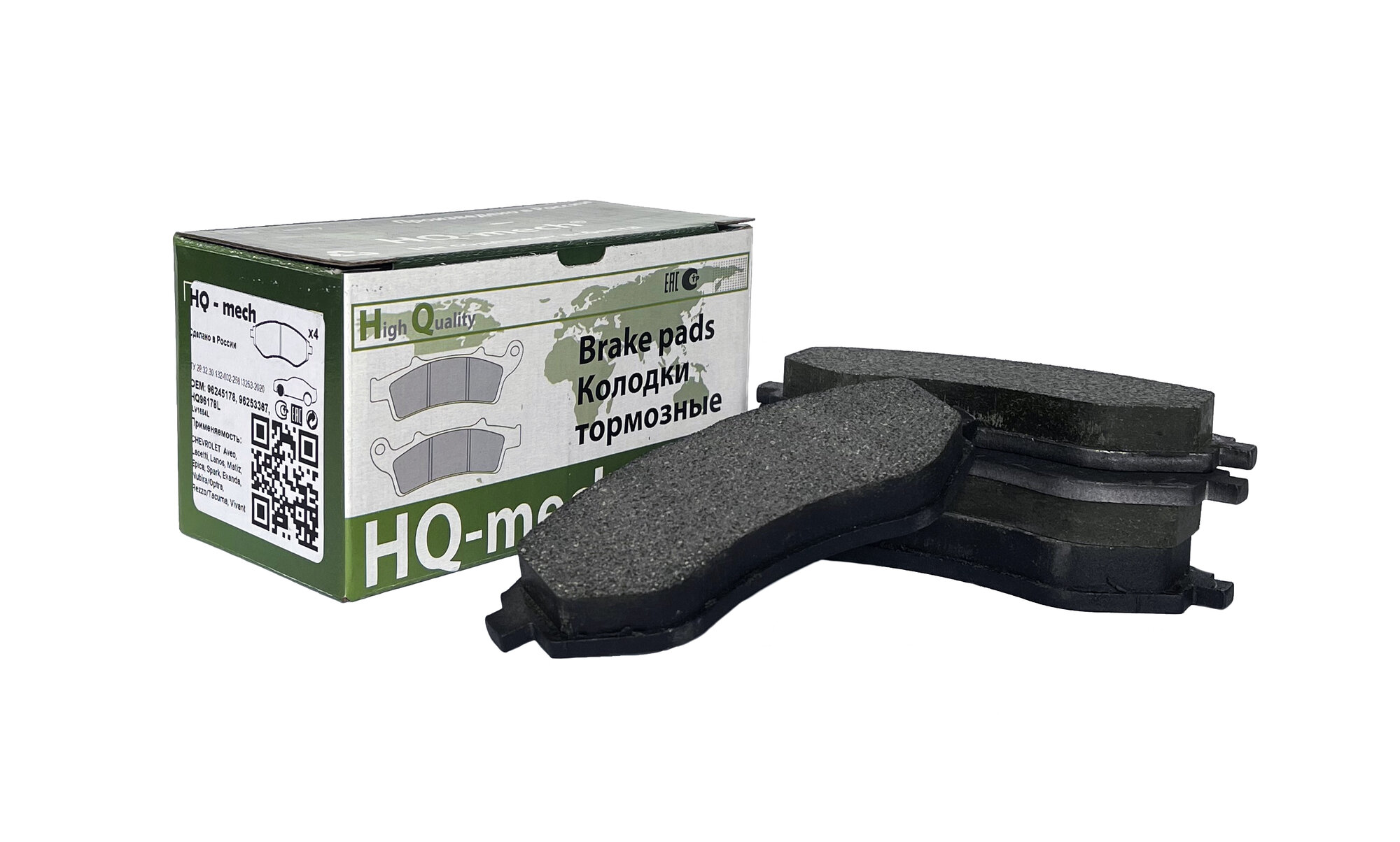 Колодки HQ96178L тормозные передние Aveo, Lacetti J200