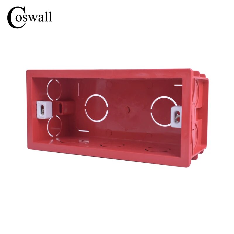 Коробка для выключателей и розеток Coswall, красный