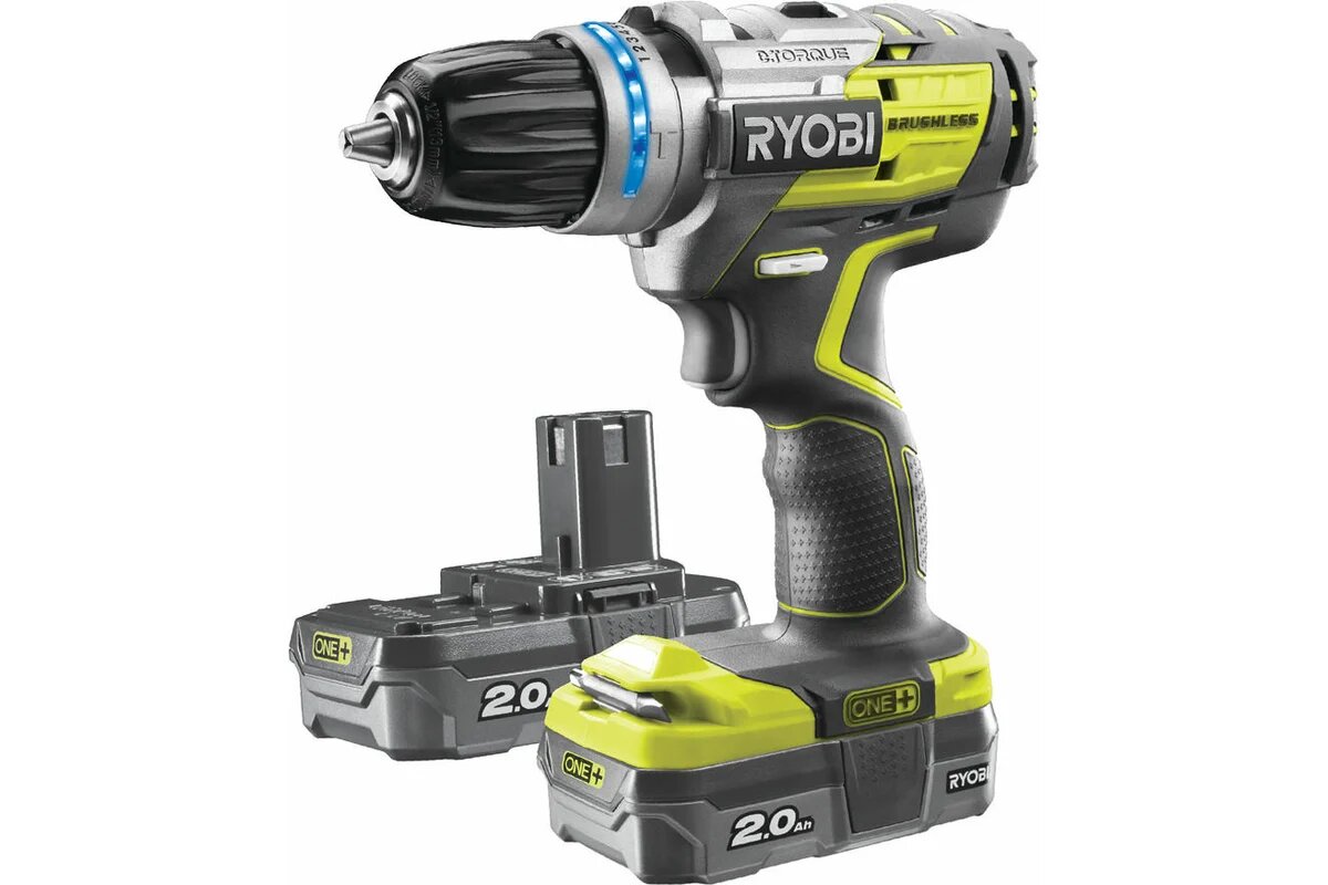 Ryobi ONE+ Бесщеточная ударная дрель-шуруповерт R18PDBL-220S 5133003436