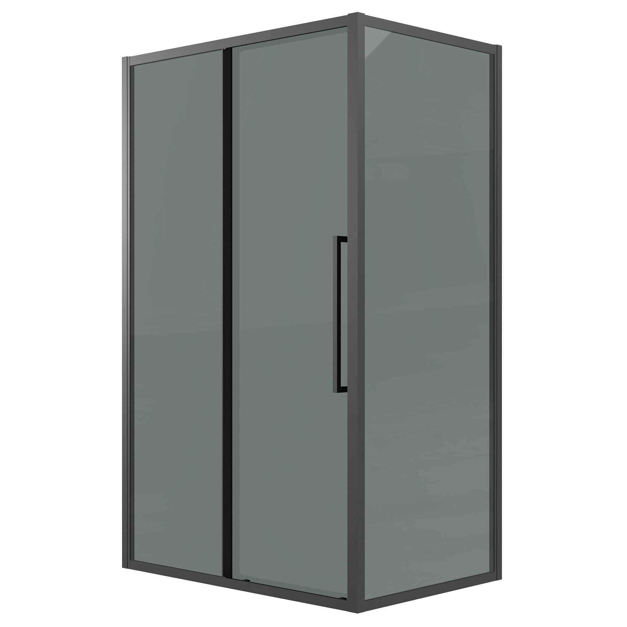 Душевой уголок Grossman 120. K33.02.1080.21.10 Cosmo (100*80*195) черный матовый, стекло тонированное, 2 места