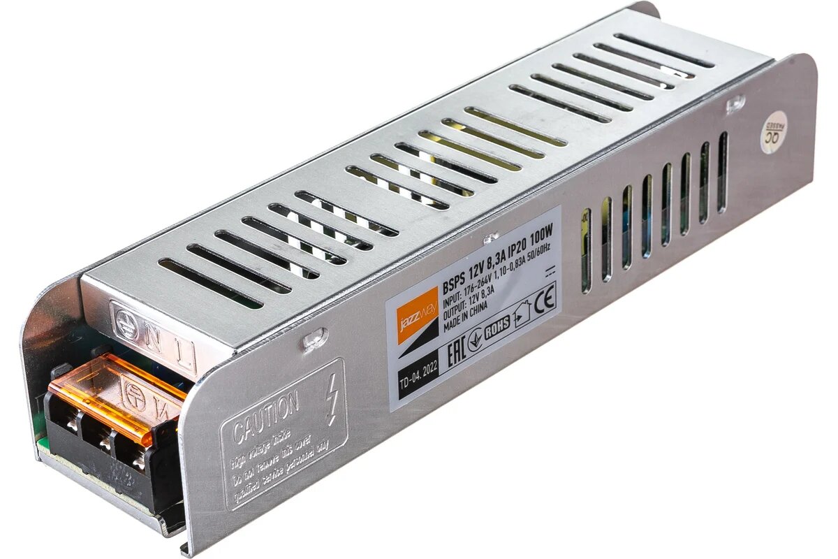 Jazzway Блок питания для светодиодной ленты 100Вт 8.3А 12В IP20 BSPS 5024342