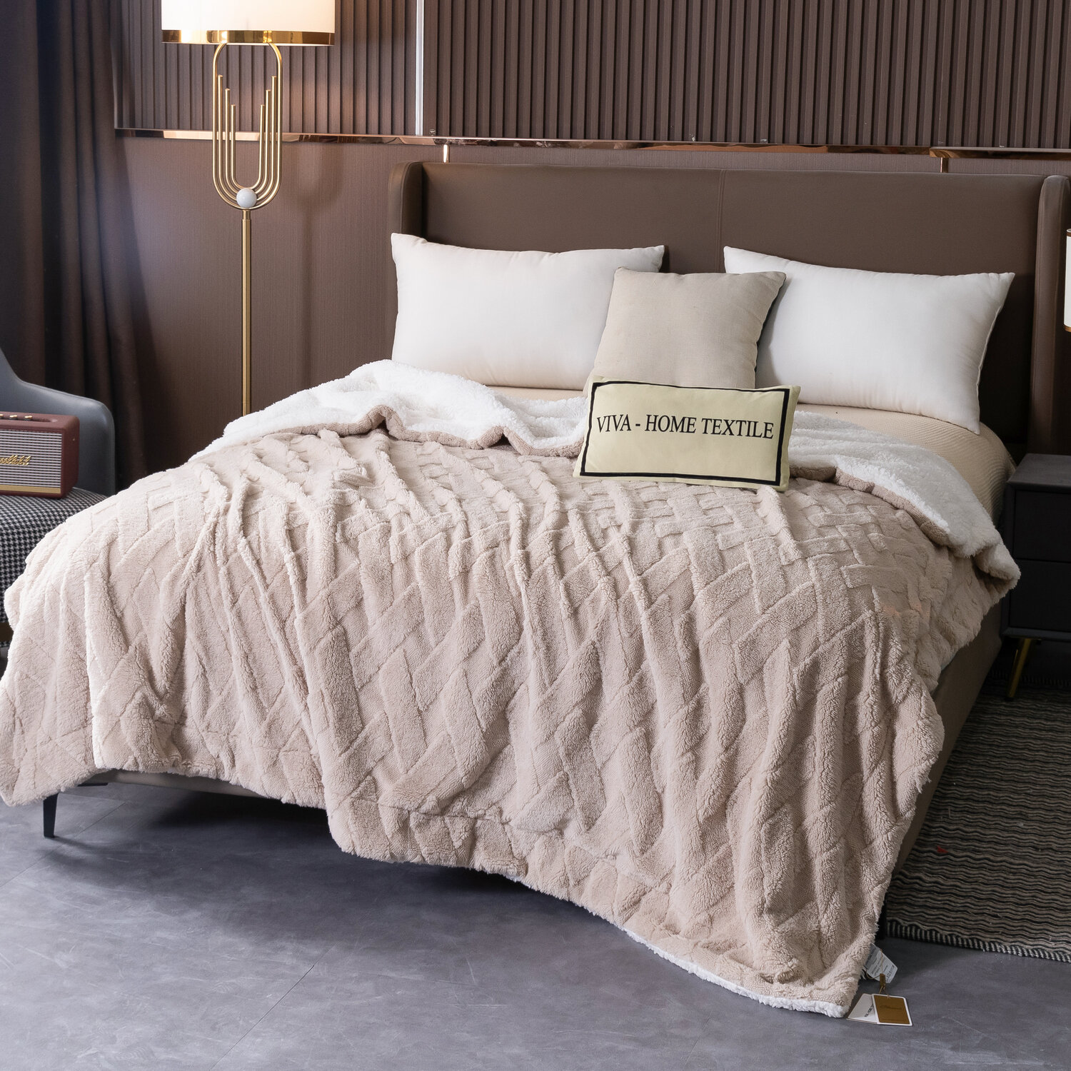 Плед Fluffy бамбуковая микрофибра ситрейд FL020, 200х230 см