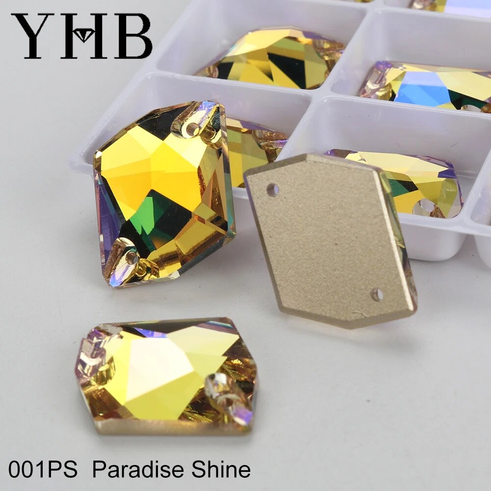 Стразы YHB космическое стекло кристалл AB лунный свет 24Pcs 13mm 17mm, 001PS Paradise Shine