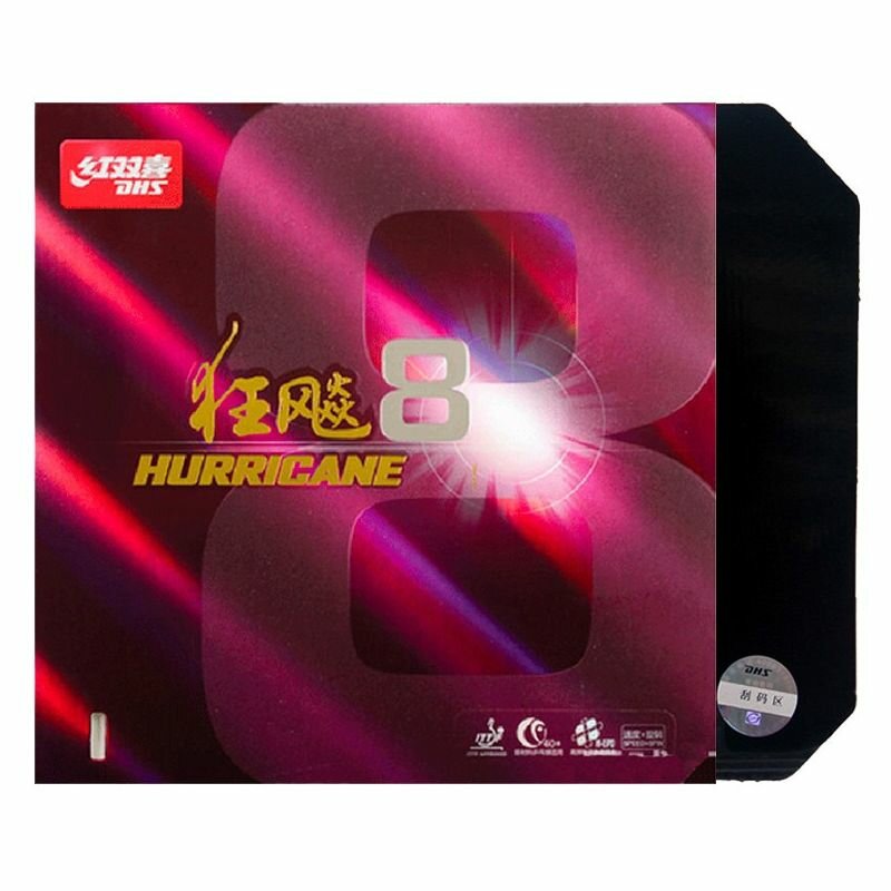 Накладка Для Настольного Тенниса Ракетки DHS HURRICANE 8, Наступательный Тип