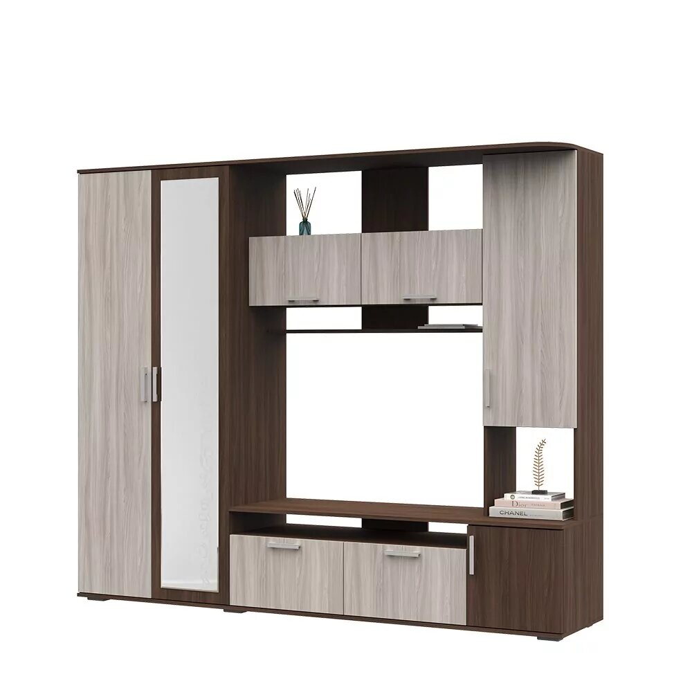 Гостиная «Софи» (Шимо темный/Шимо светлый) 230х50х194