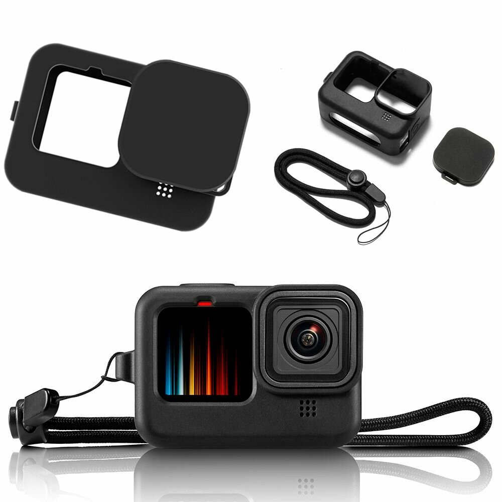 Силиконовый чехол для GoPro Hero 12/11/10/9 Black — защита от ударов, царапин и грязи