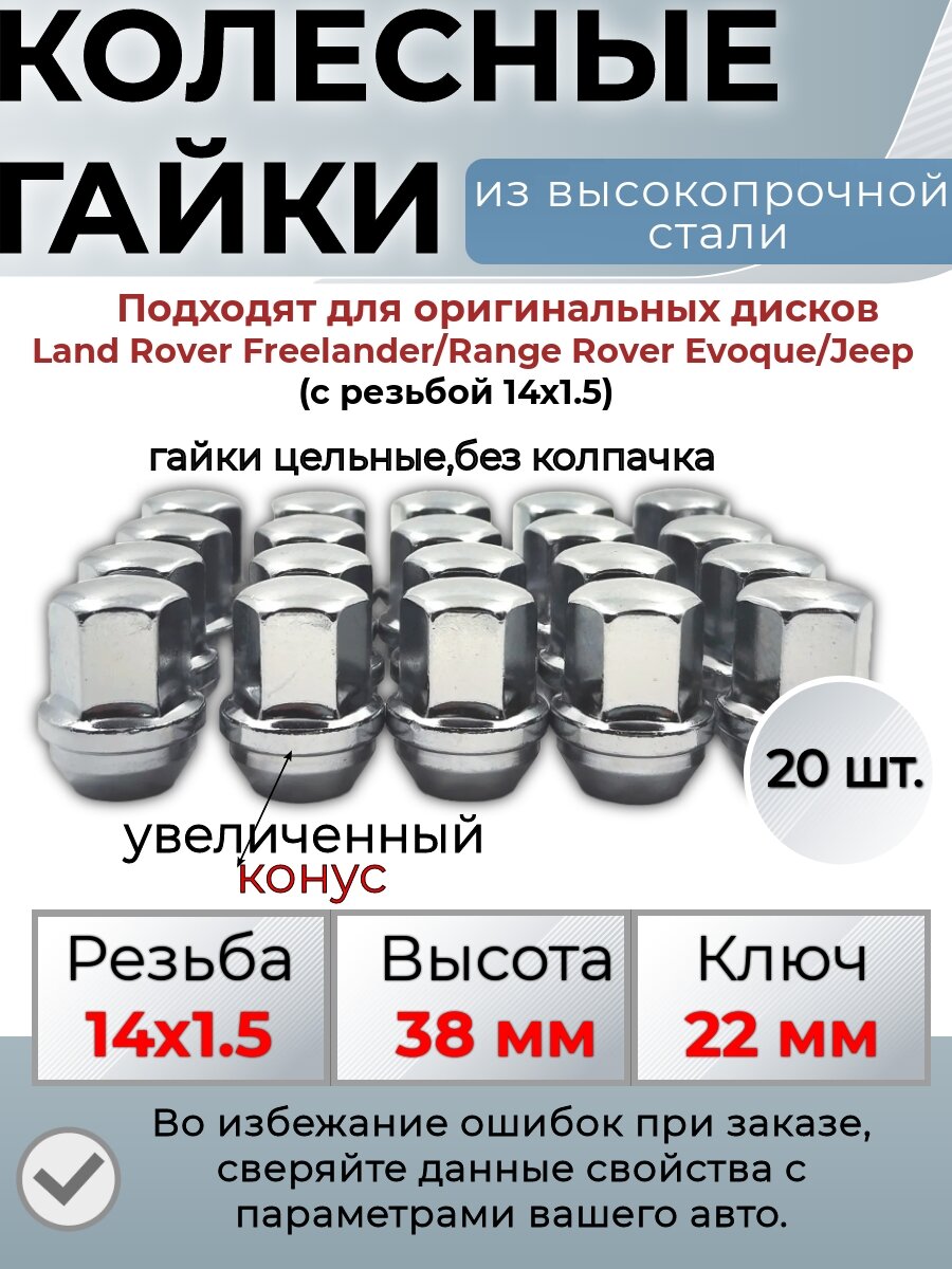 Гайки колесные резьба14х1.5