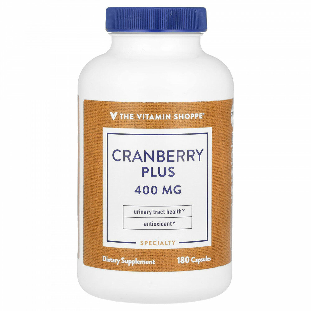 The Vitamin Shoppe, Клюква плюс, 400 мг, 180 капсул