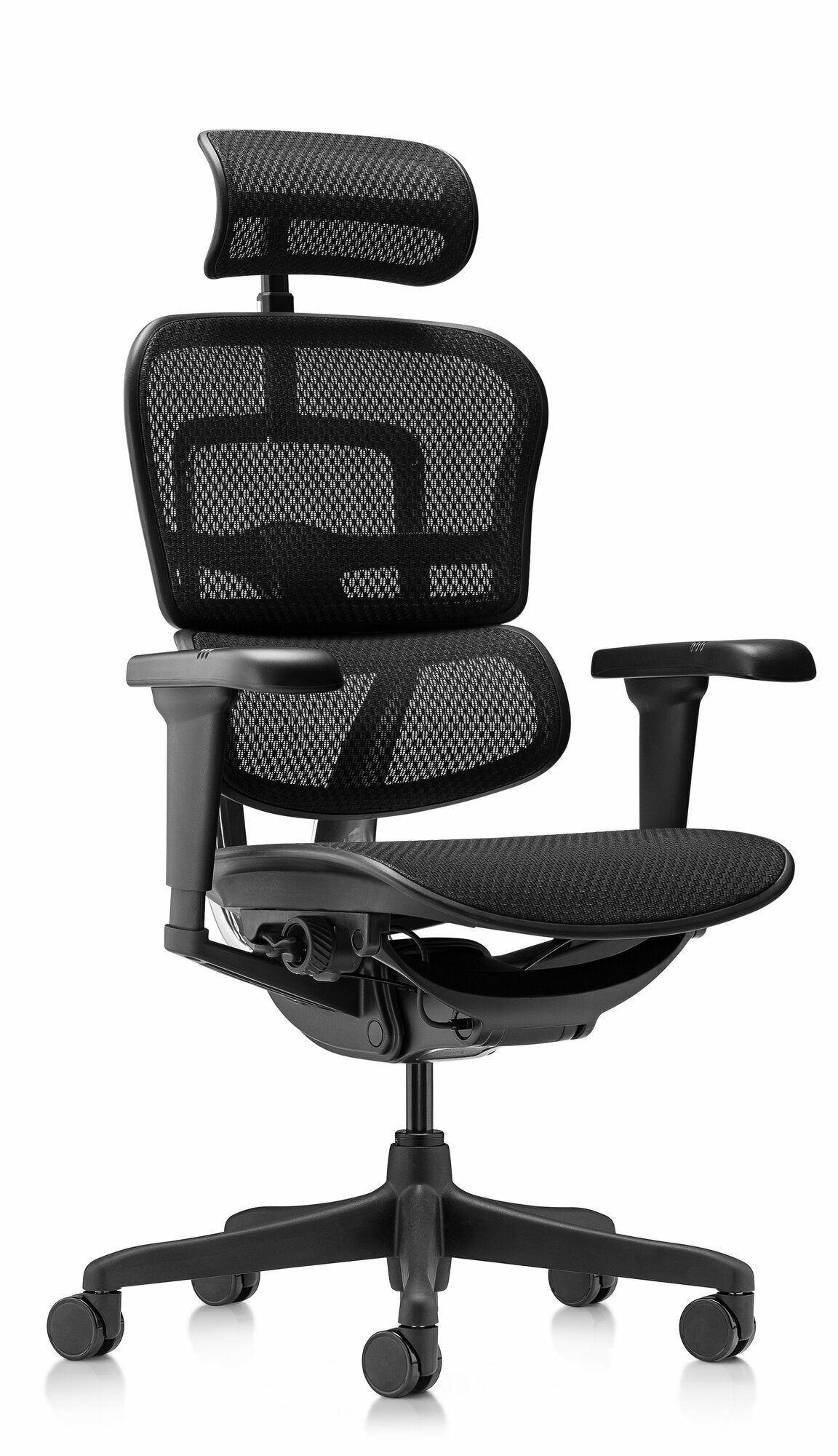 Эргономичное кресло FALTO Ergohuman Ultra черный каркас/сетка черная