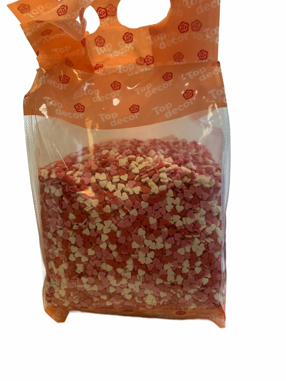 Посыпка кондитерская "Сердечки красно-бело-розовые мини" , Топ Декор , 750 гр