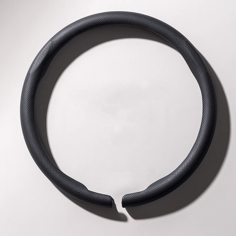 38 см чехол на руль, кожаный противоскользящий защитный чехол на руль Nappa для BMW X5 E53 E70 F15 G05 X1 F48 X3 F25 X6 E71 F39 X4 Black -O