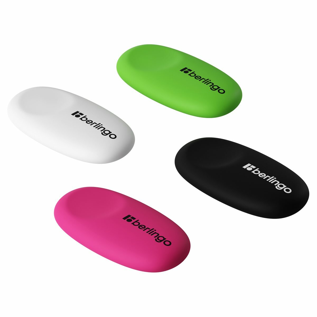 Ластик Berlingo Ergonomic, овальный, термопластичная резина, 50x30x8мм (Blc_00240), 144шт.